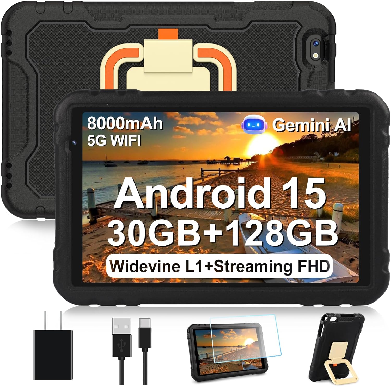 2025 Tableta de 10 pulgadas Android 15 Tablets 30GB RAM 128GB ROM 1TB ...